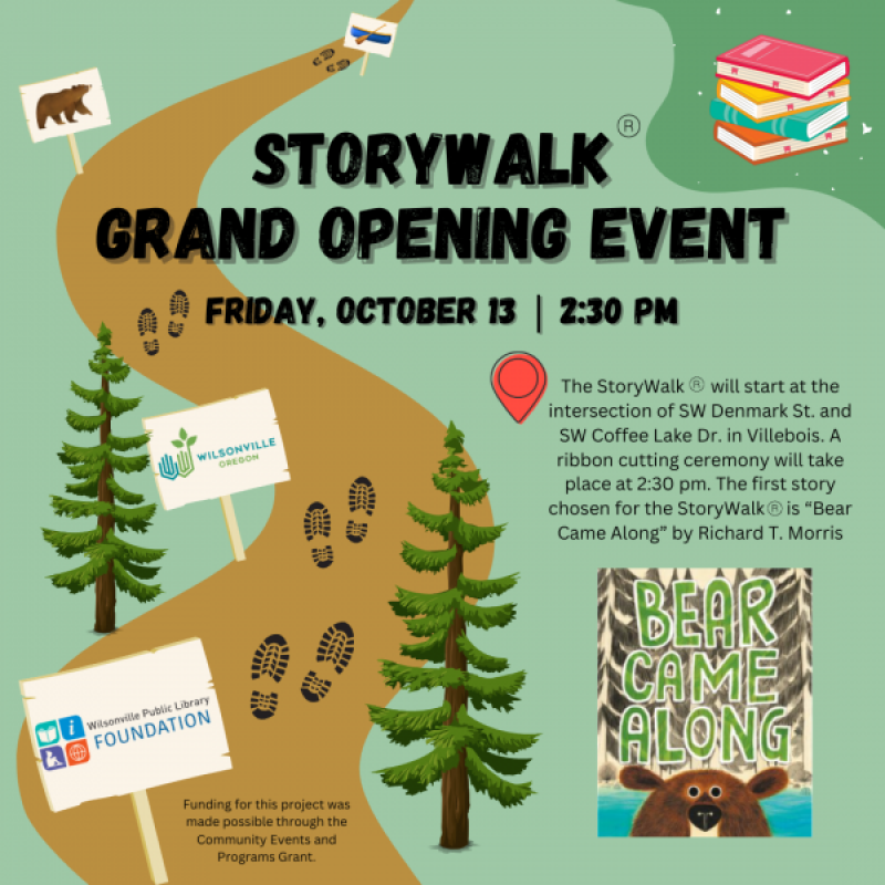 StoryWalk Grand Opening Event | City of Wilsonville Oregon
