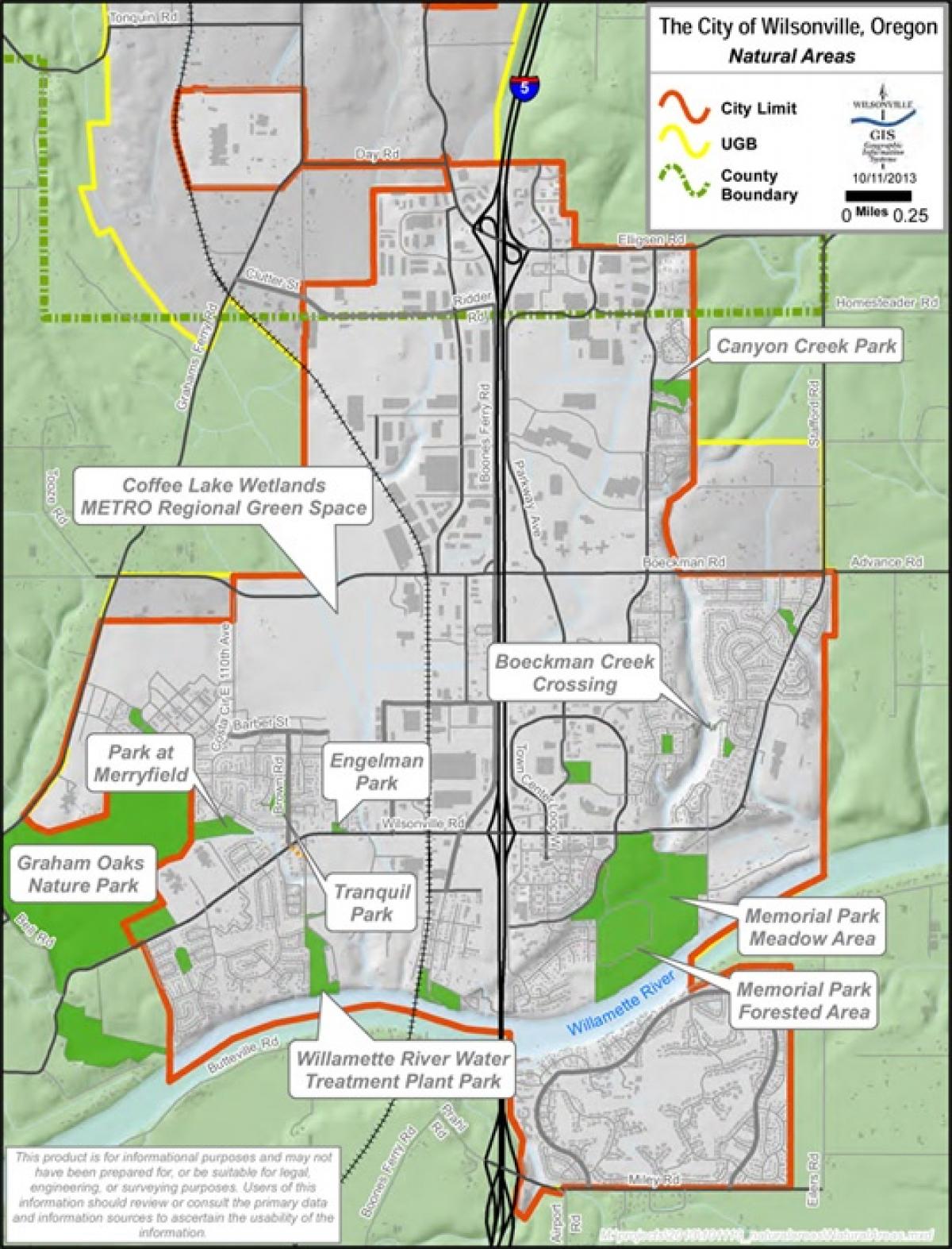 Natural Areas Map | City of Wilsonville Oregon